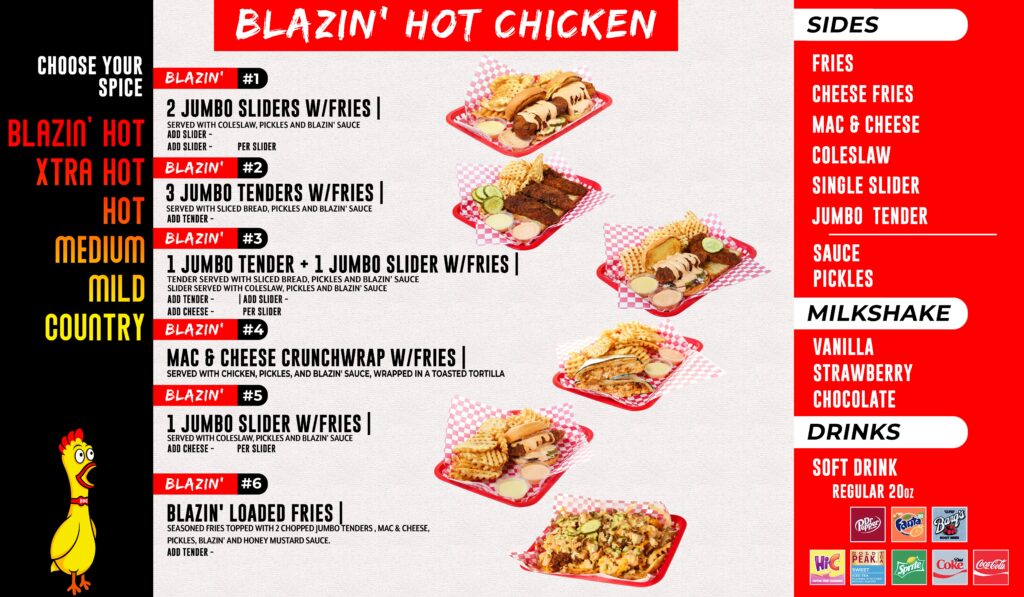 Menu - Blazin Hot Chicken