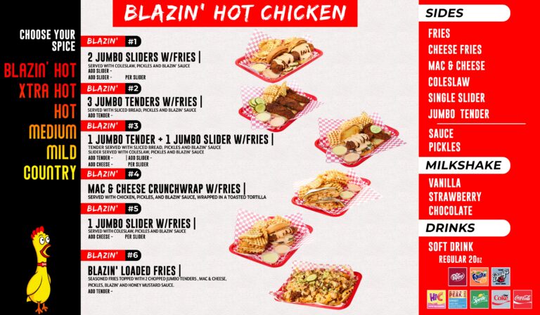 Menu - Blazin Hot Chicken