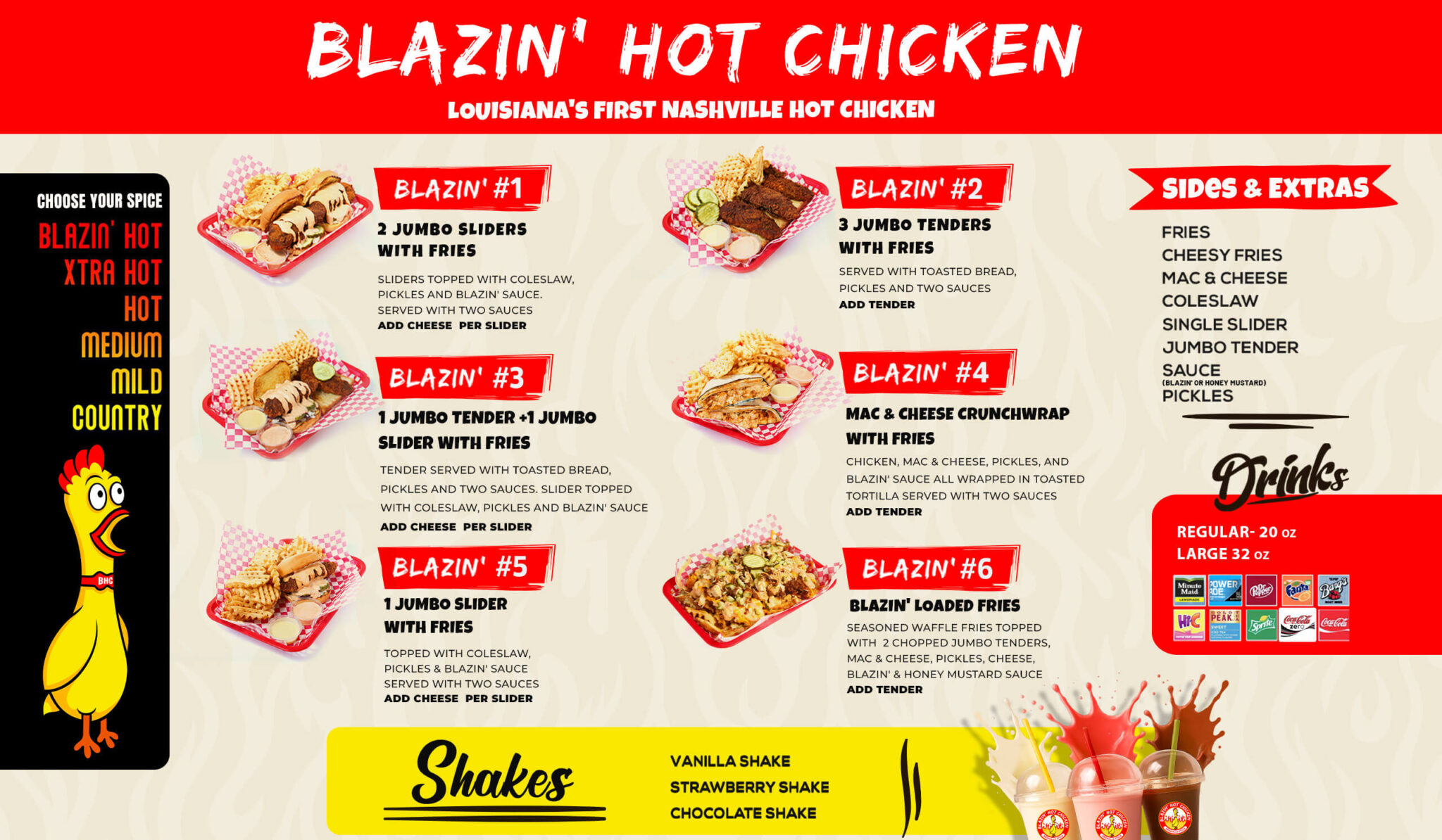 Blazin Hot Chicken Restaurant Menu - Food Near Me